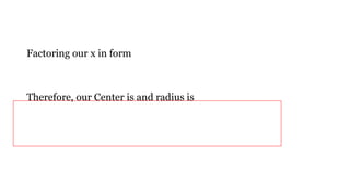 STANDARD FORM FOR CONIC SECTIONS PRE-CALCULUS SENIOR HIGH SCHOOL | PPT