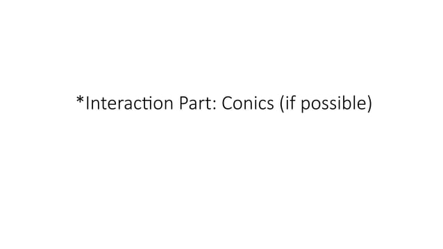 STANDARD FORM FOR CONIC SECTIONS PRE-CALCULUS SENIOR HIGH SCHOOL | PPT