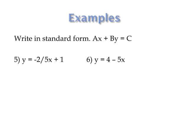 Standard form | PPT