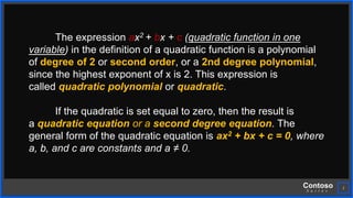 Standard form of quadratic function | PPTX