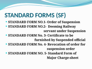 Standard Forms used in Indian Railways for | PPTX