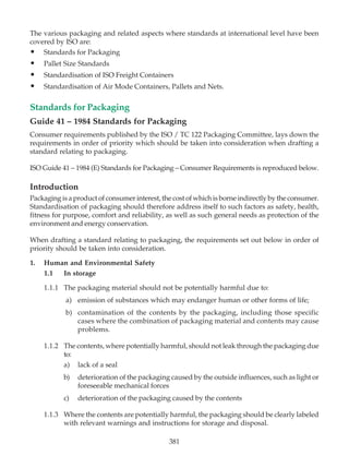 Standard for plastics for food packaging | PDF