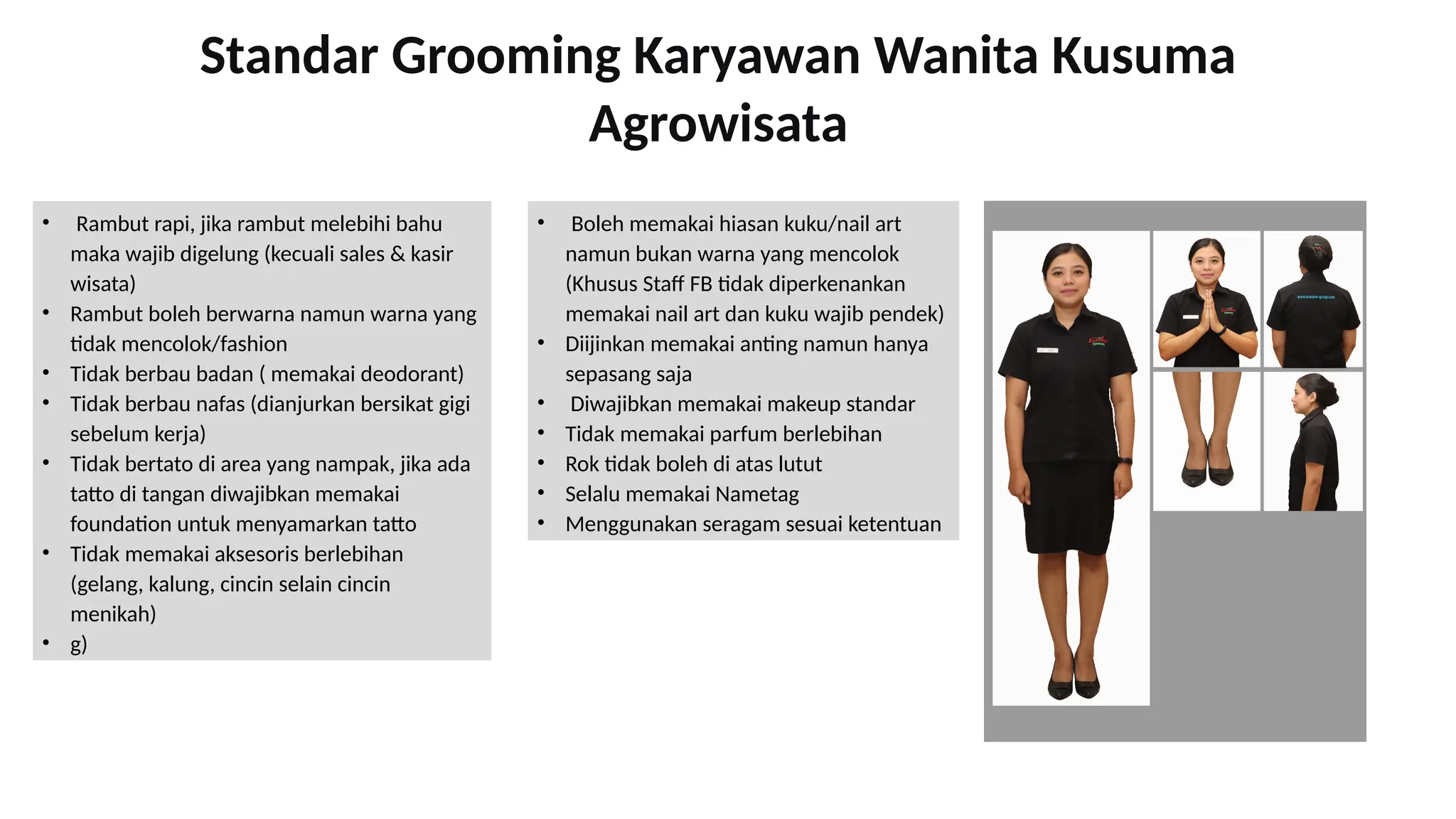 Standard Grooming & Greeting karyawan perusahaan | PPTX