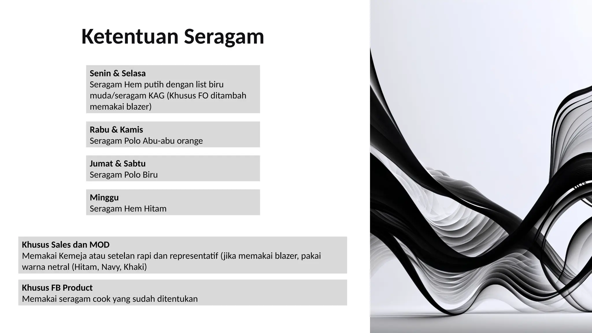 Standard Grooming & Greeting karyawan perusahaan | PPTX