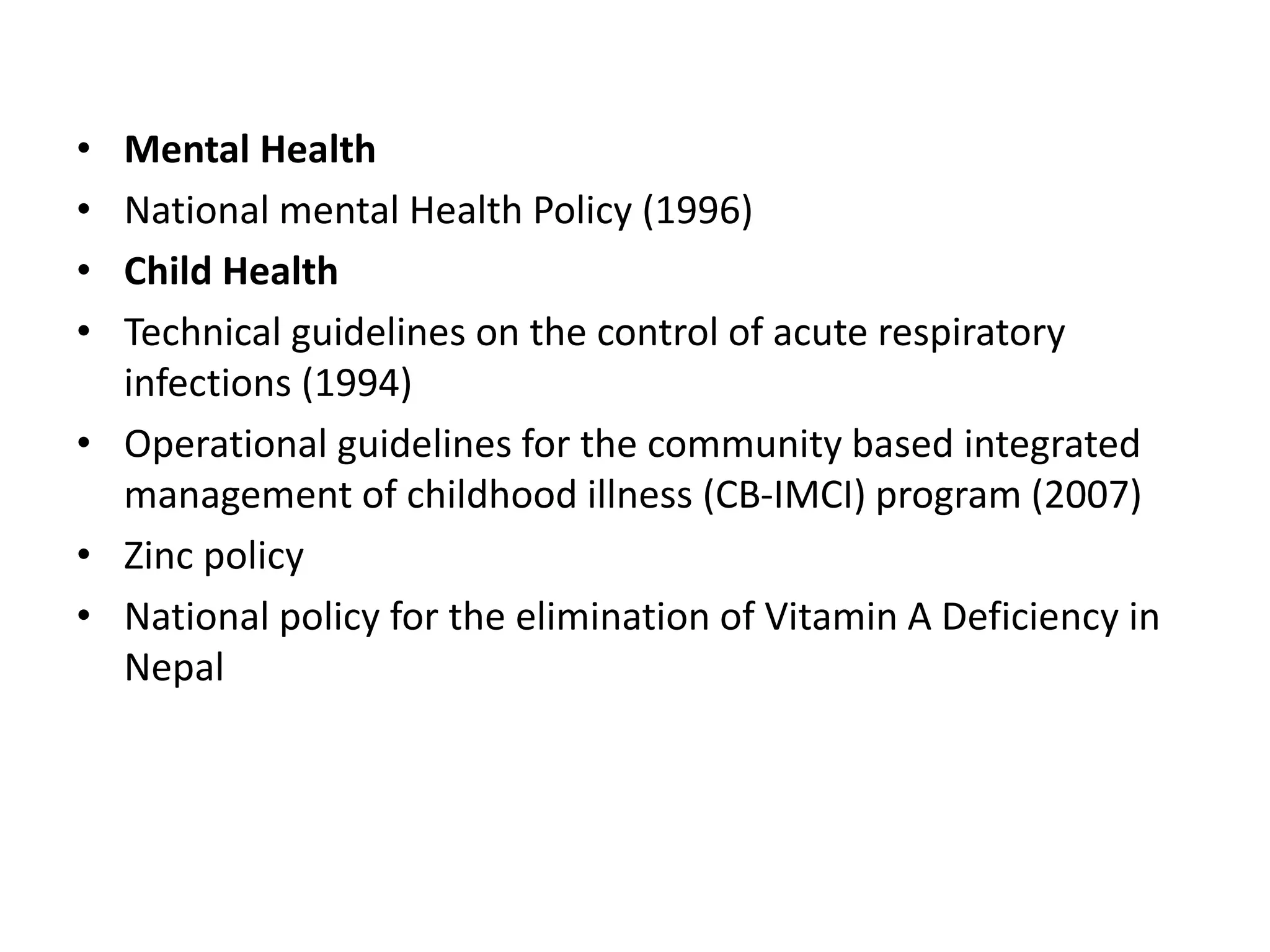 Standard guidelines for different types of health services | PPTX