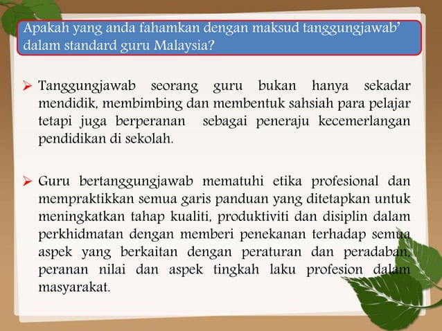Standard guru malaysia (tanggungjawab) | PPT