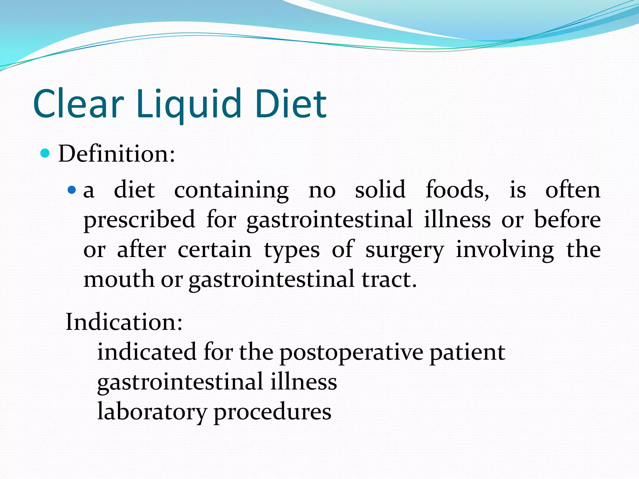 Standard hospital diets | PPTX