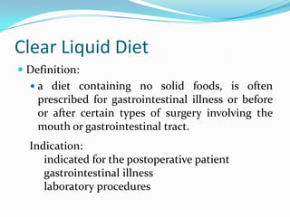 Standard hospital diets | PPTX