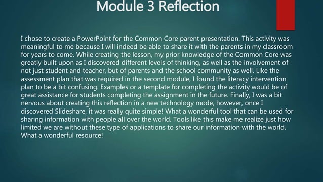 Standard III Module 3 Reflection | PPTX | Educational Assessment ...