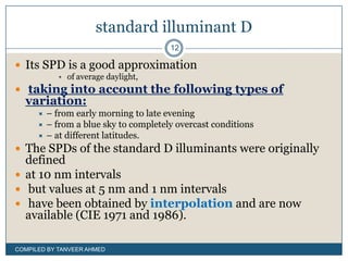 Standard illuminants | PPTX