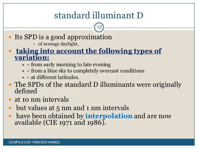Standard Illuminants