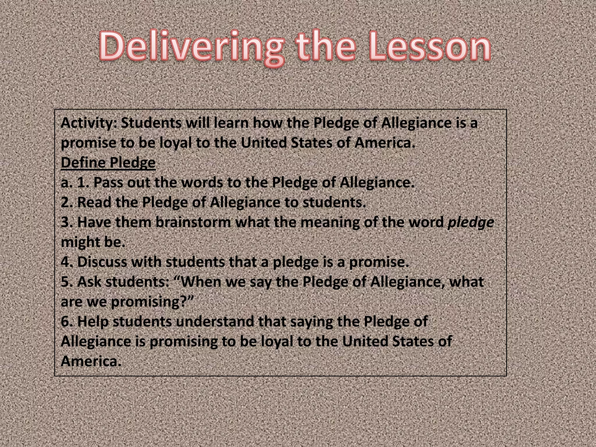 The Pledge of Allegience | PPTX