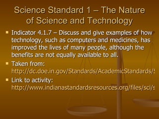 Standard Indicator Activity 1 | PPT