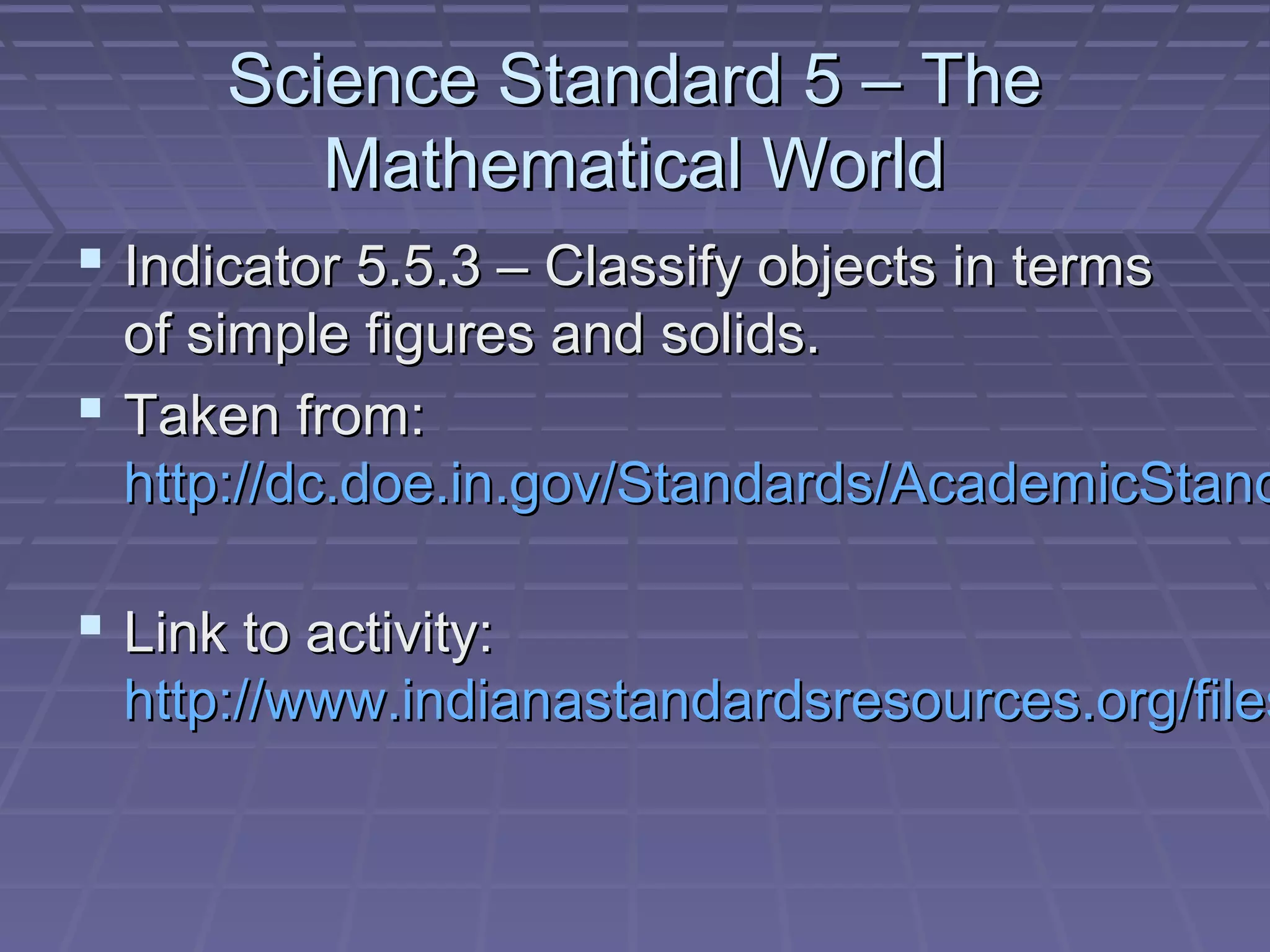 Standard Indicator Activity 2 | PPT