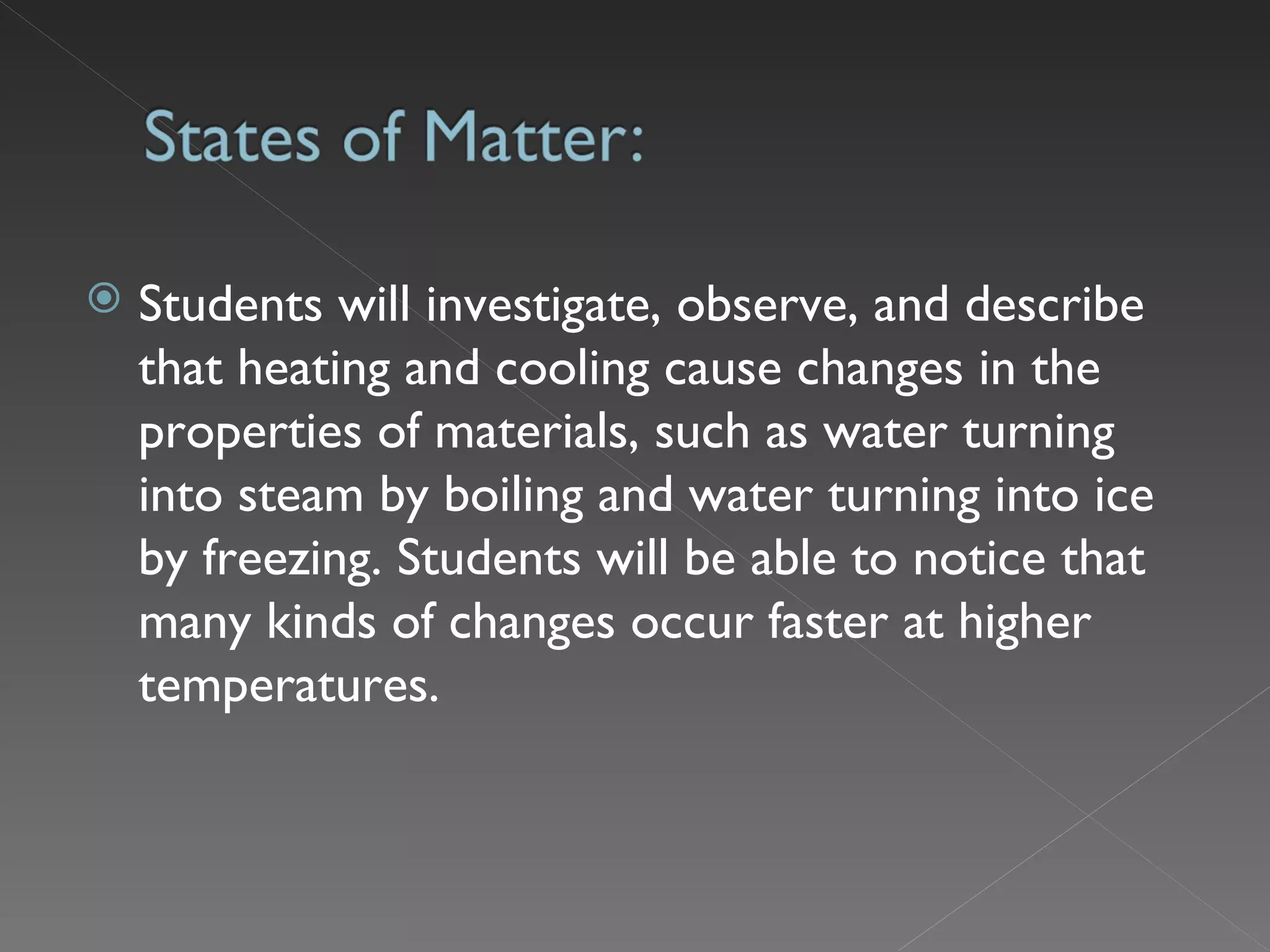 Exploring the States of Matter | POT