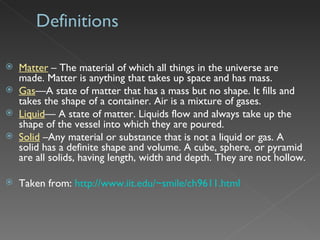 Exploring the States of Matter | POT
