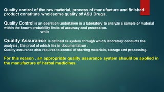 Standardisation and QC of Ayurvedic Drugs RARC Dimapur 04.03.2-23.pptx