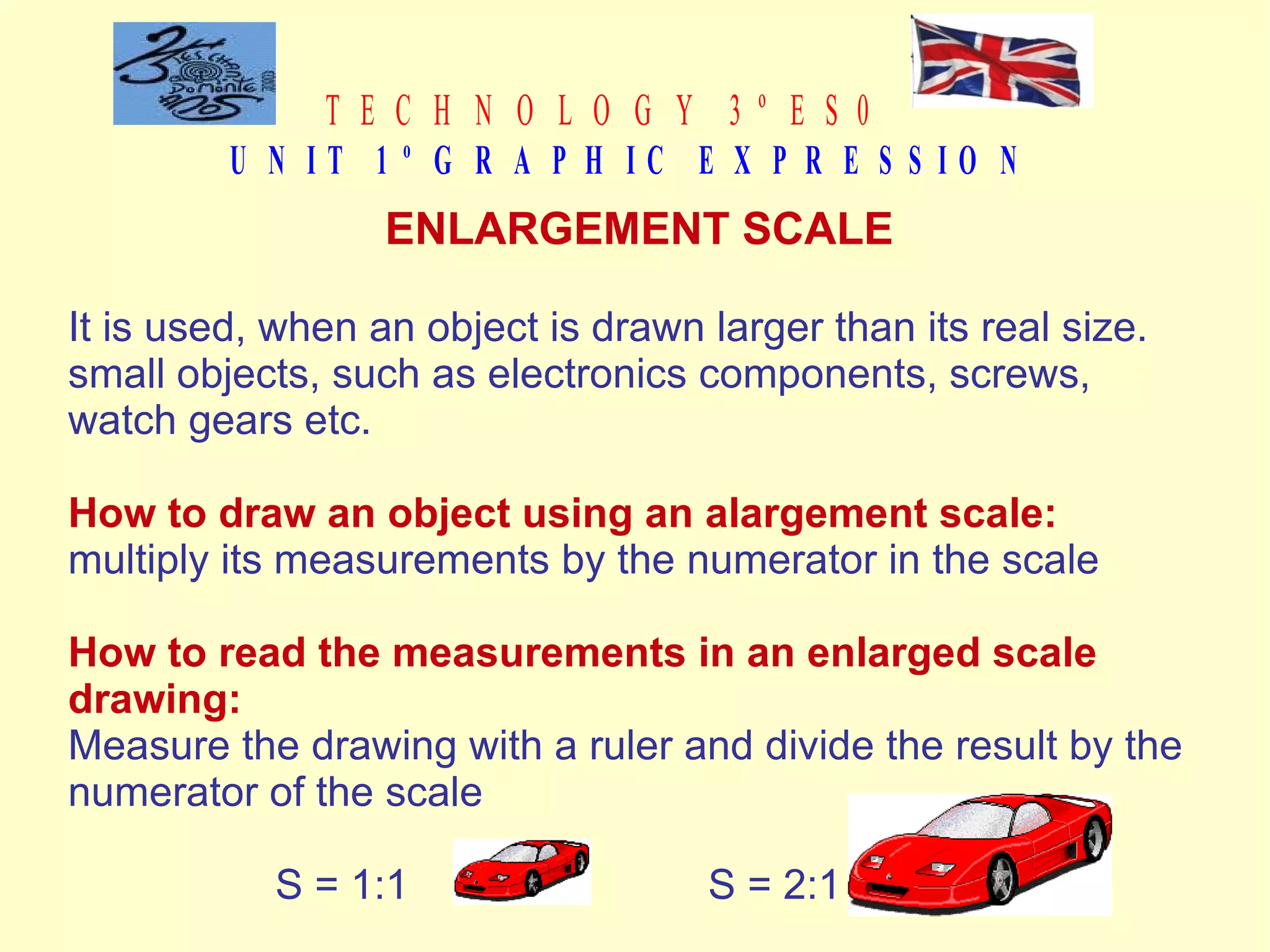 Standardisation, the sizes of paper, types of lines and symbols ...
