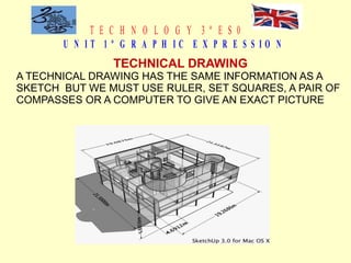 Standardisation, the sizes of paper, types of lines and symbols ...