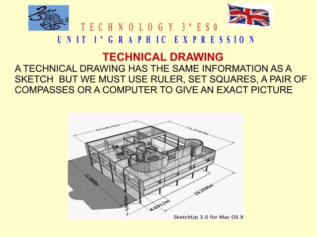 Standardisation, the sizes of paper, types of lines and symbols ...