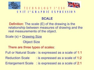 Standardisation, the sizes of paper, types of lines and symbols ...