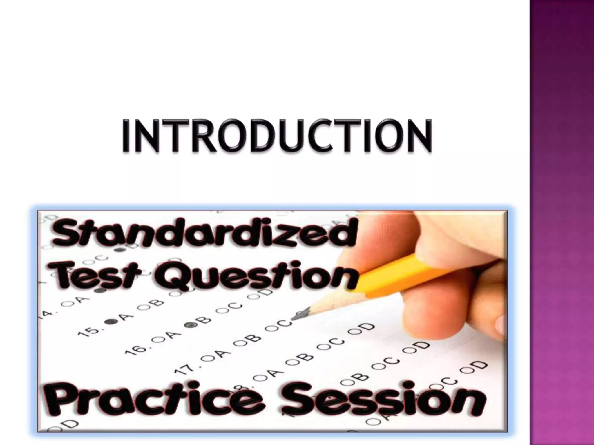Standardised test ppt | PPTX