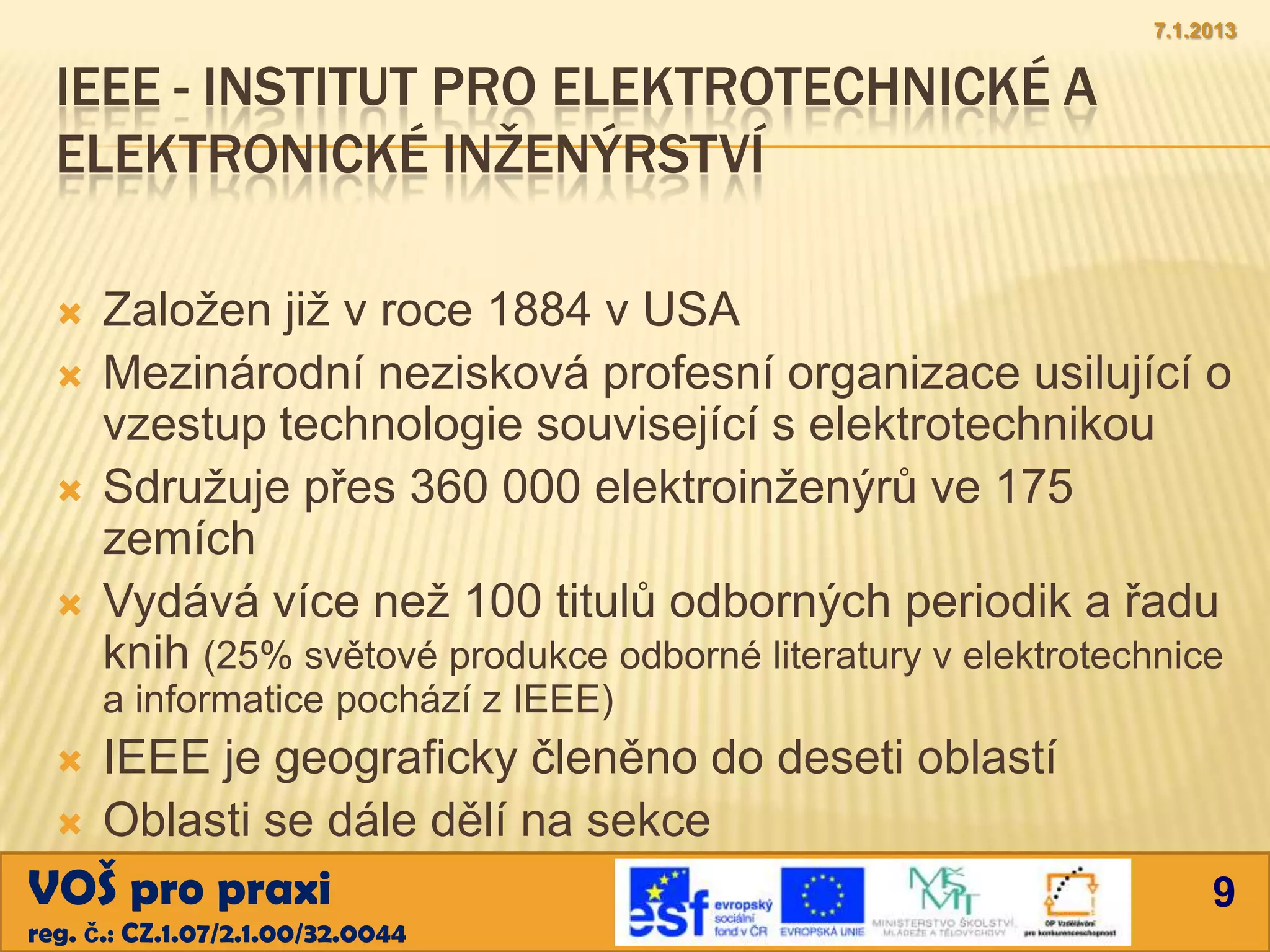 Standardizace v telekomunikacich | PPTX
