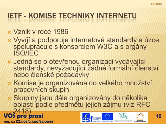 Standardizace v telekomunikacich | PPTX
