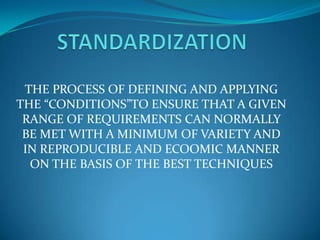 Standardization | PPTX