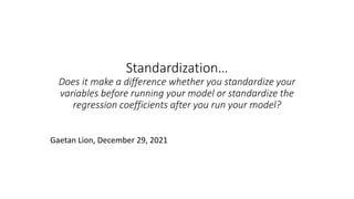 Standardization | PPTX | Business | Business and Finance