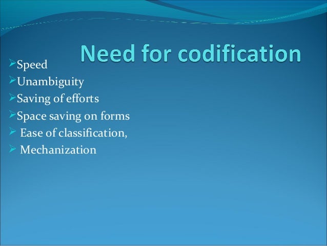 Standardization & codification by manoj 12 mt07ind014