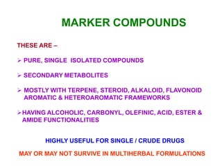 Standardization of herbal drugs ppt for webinar | PDF