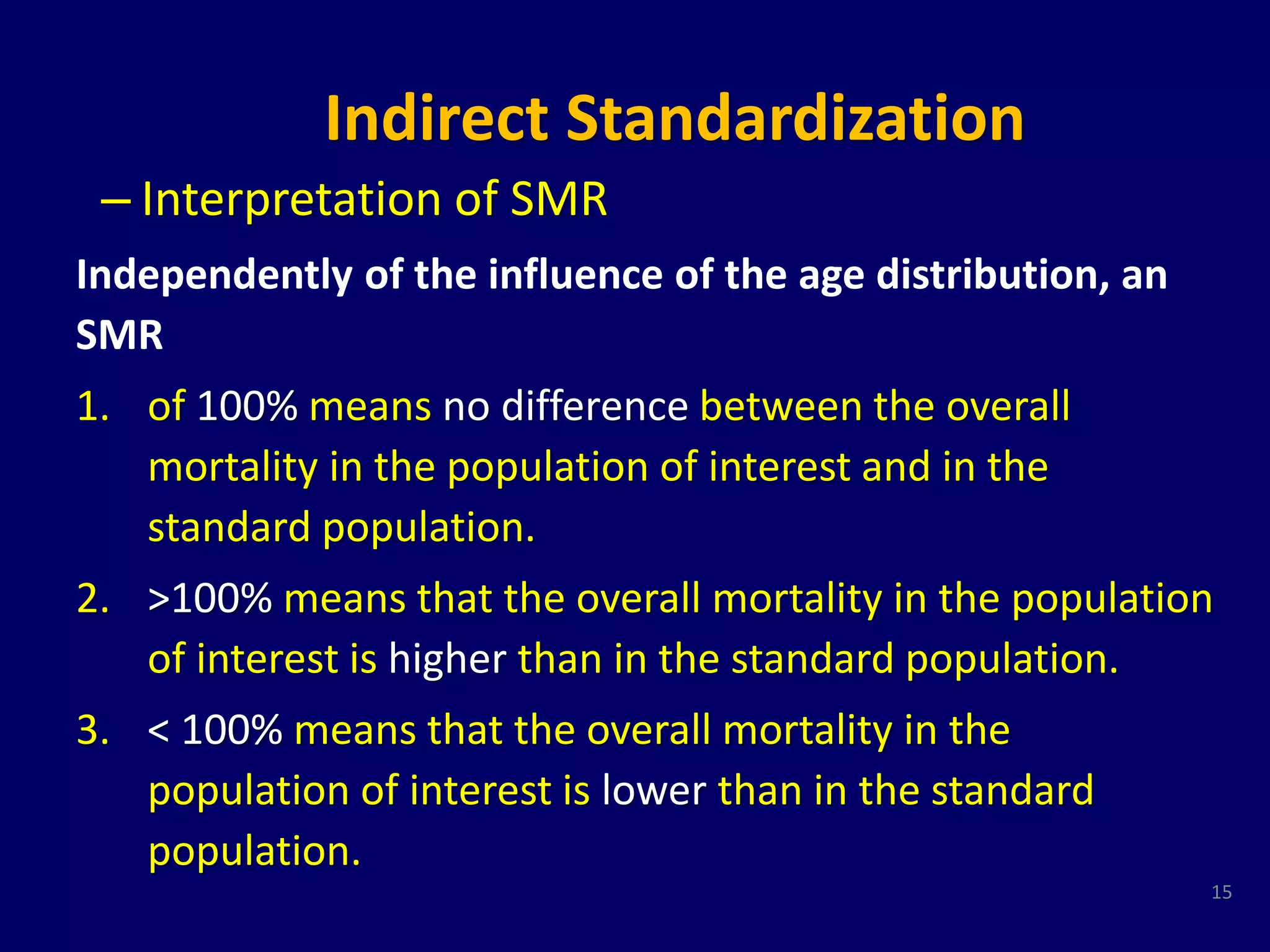 Standardization of rates | PDF