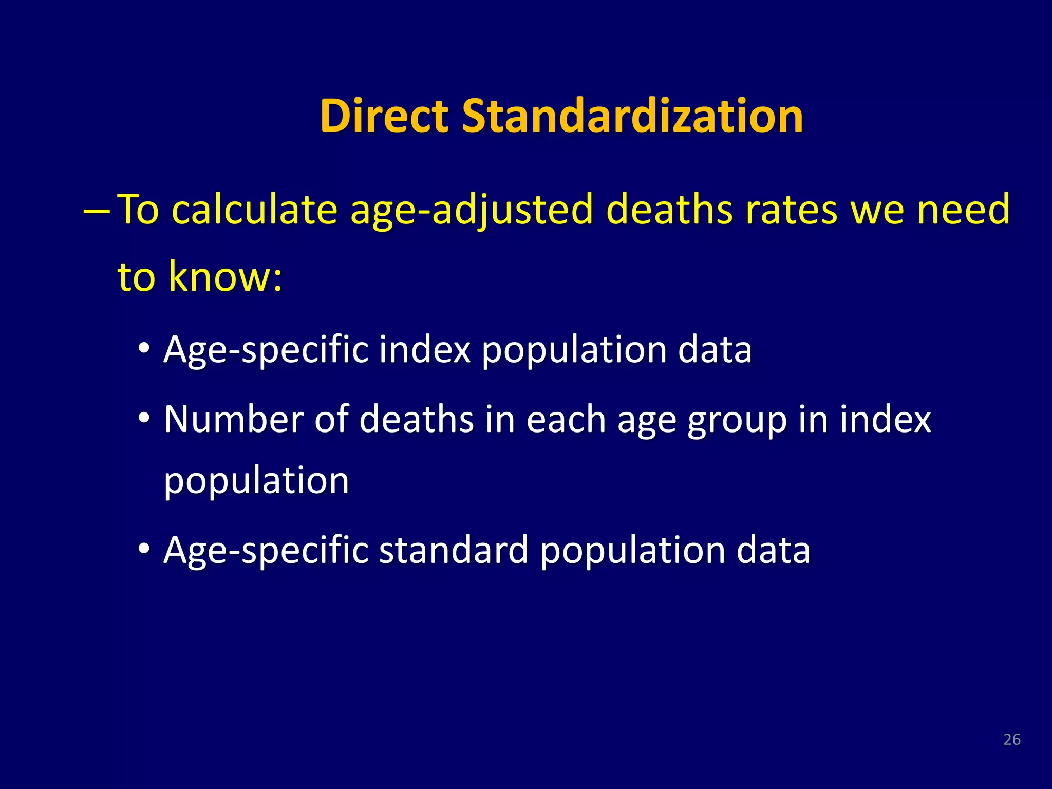 Standardization of rates | PDF