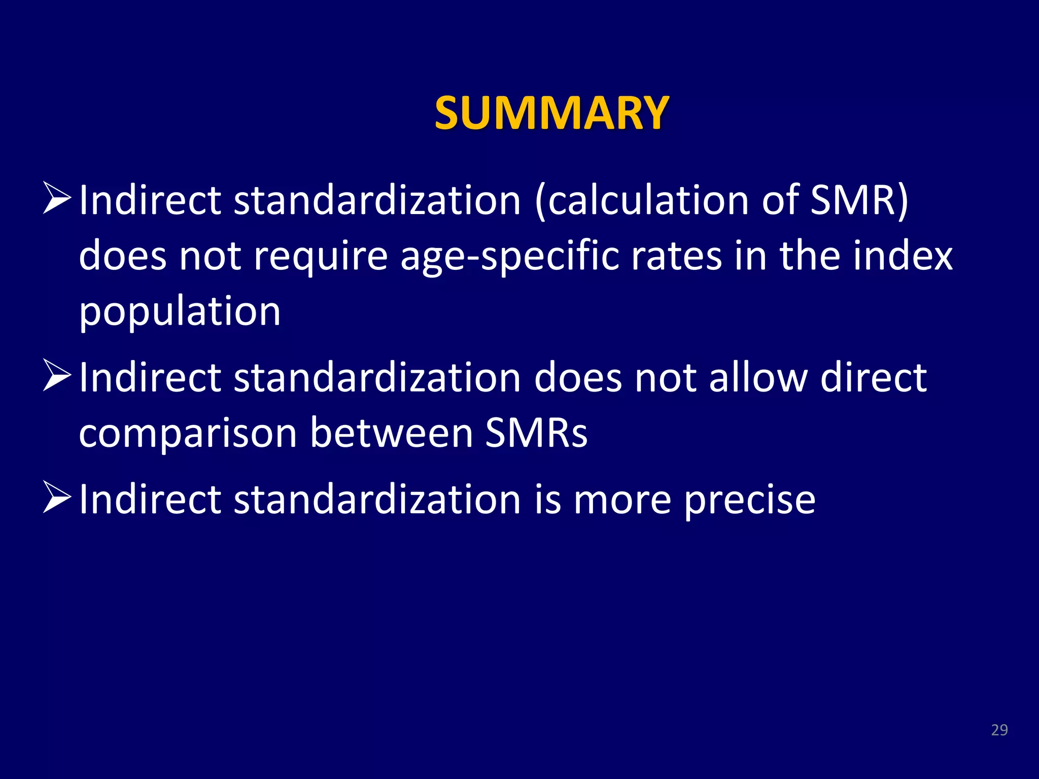 Standardization of rates | PDF