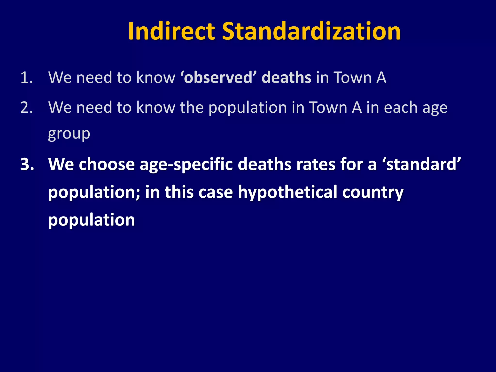 Standardization of rates | PDF