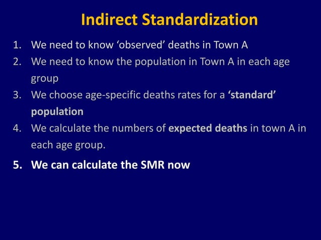 Standardization of rates | PDF