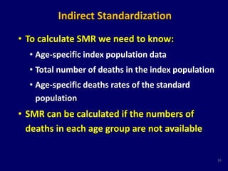 Standardization of rates | PDF