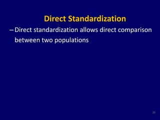 Standardization of rates | PDF