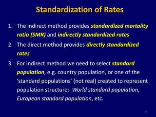 Standardization of rates | PDF