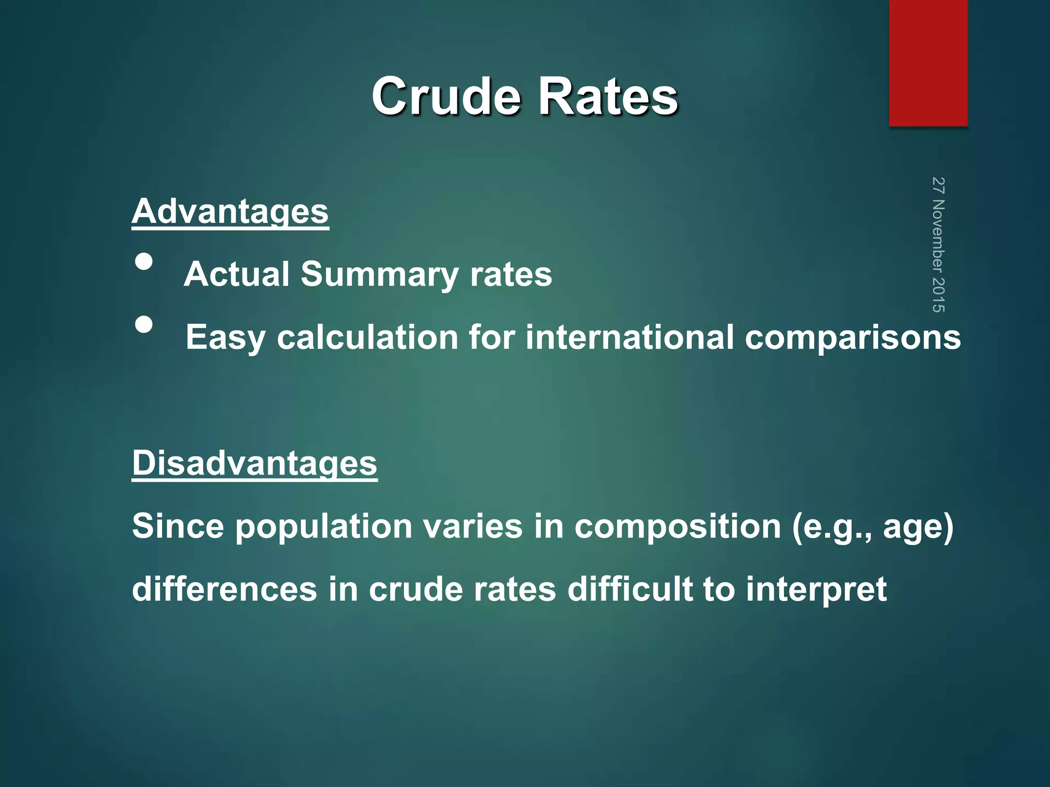 Standardization of rates by Dr. Basil Tumaini | PPTX