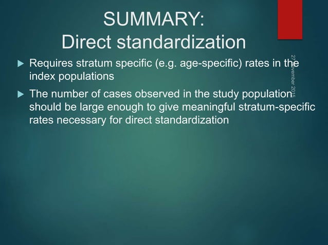Standardization of rates by Dr. Basil Tumaini | PPTX