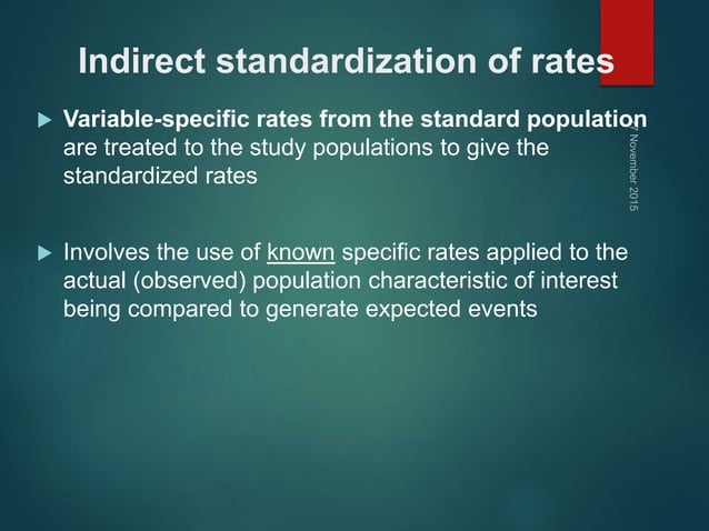 Standardization of rates by Dr. Basil Tumaini | PPTX