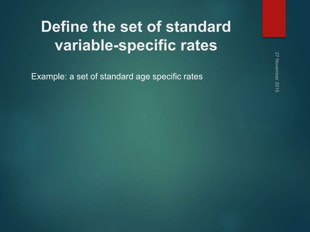 Standardization of rates by Dr. Basil Tumaini | PPTX