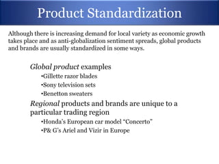 Standardization Of Products