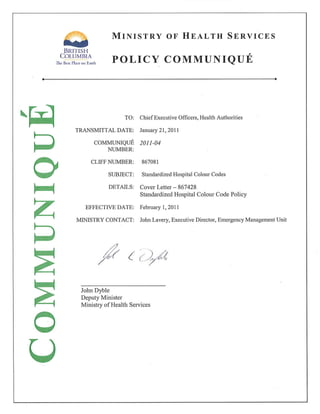 Standardized hospital-colour-codes | PDF