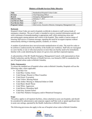 Standardized hospital-colour-codes | PDF