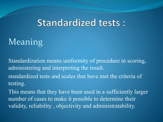 Standardized Test Definition