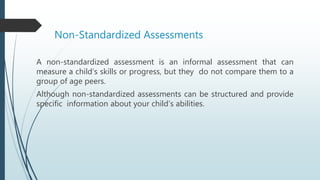 Standardized and non standardized tests | PPTX