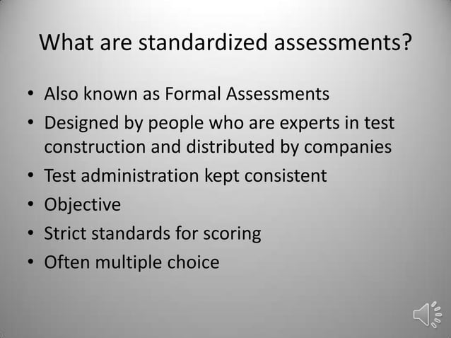 Standardized assessments | PPTX